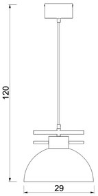 Lustr na lanku ESTATE 1xE27/15W/230V modrá