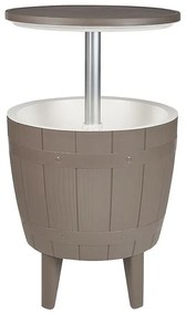 Chladící barový stolek ⌀ 48 cm šedý SILG Beliani