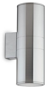 Venkovní nástěnné svítidlo Ideal Lux Gun AP2 big alluminio 033020 stříbrné 31cm IP54