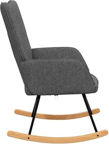 Houpací křeslo tmavě šedé textil 328008