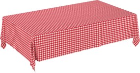 Ubrus obdélníkový barva červená látka vzorované