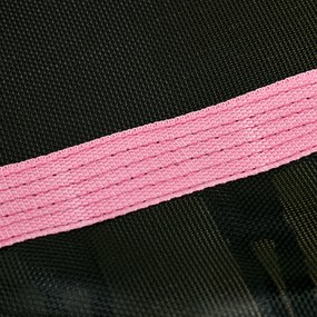 HOMCOM Dětská trampolína Ø163,5 cm, vnitřní trampolína s bezpečnostní sítí a krytem okraje Bungee, dětská trampolína do 50 kg, pro děti 3-10 let Růžo…