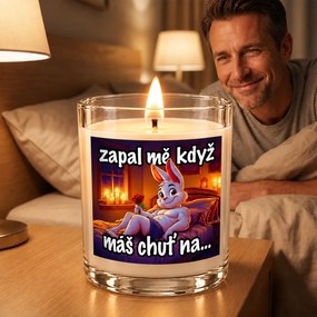 Ahome CZ Krásná svíčka Zapal mě, když máš chuť na - Pan králík