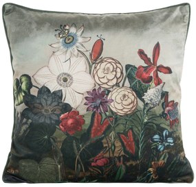 DEKORAČNÍ POVLAK NA POLŠTÁŘ VELVET 45X45 CM KVĚTY