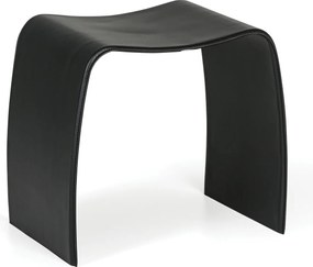Dřevěná stolička BENTWOOD II, syntetická kůže, černá