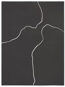 OnaDnes -20% Černobílý abstraktní plakát Kave Home Keilani 56 x 42 cm