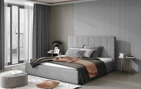Eltap Čalouněná postel Audrey dřevěný rám Materiál a barva potahu: Omega 13 - šedá, Rozměry (cm): 180x200