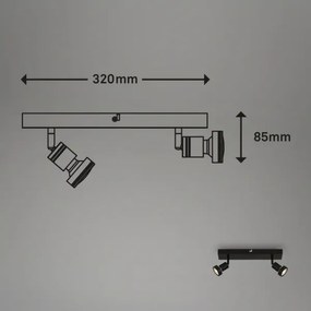 Briloner 2926-025 - LED Bodové svítidlo 2xGU10/4,9W/230V