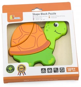 Viga Dřevěné puzzle Baby želva