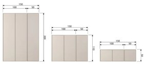 Krémová modulární skříň z borovicového dřeva 100x110 cm Daily – vtwonen