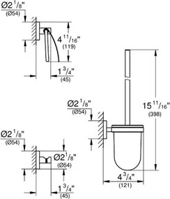 Grohe Essentials - Sada doplňků pro toaletu 3 v 1 supersteel