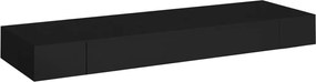 vidaXL Plovoucí nástěnná police se zásuvkou černá 80 x 25 x 8 cm [288206]