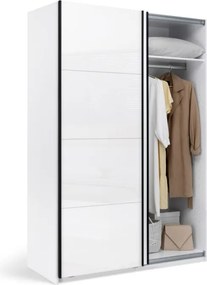 Skříň s posuvnými dveřmi 1.5х2.1m (Dveře bílý lesk) Mila