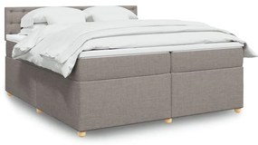 Box spring postel s matrací taupe 200x200 cm textil 3289105