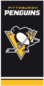 Hokejová bavlněná osuška NHL Pittsburgh Penguins - motiv Black - II. jakost - 100% bavlna - 70 x 140 cm