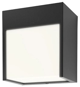 RABALUX Venkovní LED nástěnné svítidlo BALIMO, 12W, denní bílá, 12x13cm, matné černé, IP54, čtverec 007476