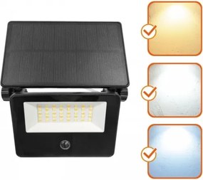 LED Solární reflektor se sen. NCS G2 LED/20W/3,7V 3000/4000/6500K IP54 2600 mAh