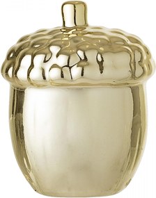 Bloomingville Porcelánová ozdoba Acorn Gold, zlatá barva, porcelán