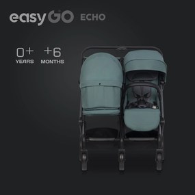 Hluboká měkká vanička pro dětský kočárek EasyGo Echo Sage Green