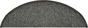 Schodové rohože 30 ks 56 x 17 x 3 cm tmavě šedé, půlkulaté 3365745