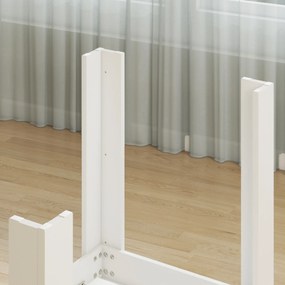 HOMCOM Rozkládací jídelní stůl, 140/180 x 80 cm, kuchyňský stůl pro 6-8 osob, do kuchyně, jídelny, bílý