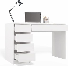 Psací stůl Arto 120 cm bílý levý