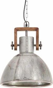 Industriální závěsné svítidlo 25 W stříbrné kulaté 30 cm E27 320530