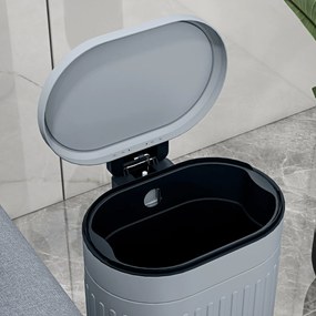 HOMCOM Odpadkový koš 20 l, pedálový s víkem, vyjímatelný vnitřní koš, funkce Soft-Close, 36,5 x 31,2 x 45 cm, šedá