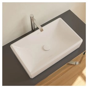 Villeroy &amp; Boch Villeroy Boch ANTHEUS - Umyvadlo na desku, 645x390x150 mm, bez přepadu, neleštěné, Bílá Alpin CeramicPlus 4A1065R1