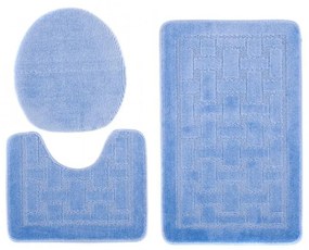 Koupelnové předložky 1039 modré 3 ks 50x80cm