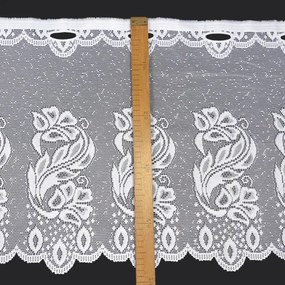 Vitrážová žakárová záclona 44468, výška 50,70 cm, metráž