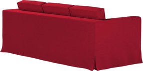 Potah na pohovku IKEA  Karlanda 3-místná nerozkládací, dlouhý barva červená látka pletený vzor
