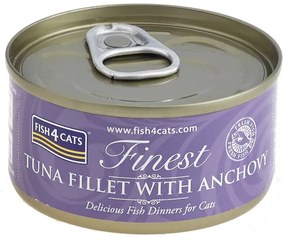 FISH4CATS Konzerva pro kočky Finest tuňák se ančovičkami 70 g