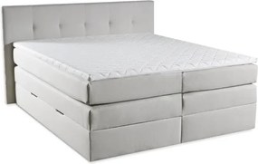 Kontinentální boxspring postel AMBER, 200x180, krémová (barell 03)