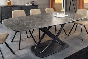 Roztahovací jídelní stůl Rafiqa 130-190 cm antracit