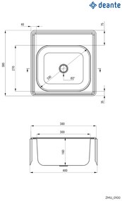 Deante Dřez Techno nerez - ZMU 0100