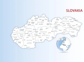 Tapeta mapa Slovenskej republiky