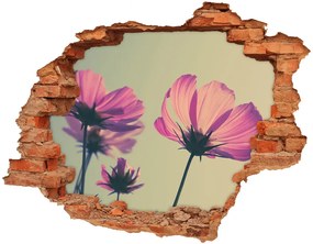 Wallmuralia Samolepící nálepka na zeď Růžové květiny 90x70 cm
