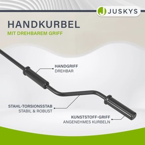 Juskys Kloubová markýza s ruční klikou Barva: šedá, Velikost: 250 × 200 cm
