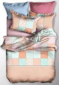 DecoKing - Povlečení mikrovlákno Korálové Basic POINT PATCHWORK