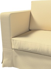 Potah na pohovku IKEA  Karlanda 3-místná nerozkládací, dlouhý barva béžová látka lesklé, pletený vzor