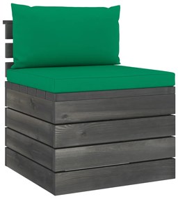 vidaXL 6dílná zahradní sedací souprava z palet + podušky borové dřevo [3061952] Barva: Šedá