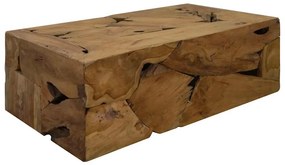 Konferenční stolek 90 x 50 x 30 cm pravý teak hnědý 244558