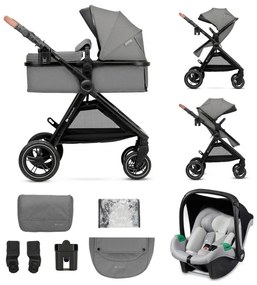 KINDERKRAFT - Kombinovaný kočárek 3v1 ESME Moonlight grey + autosedačka MINK PRO