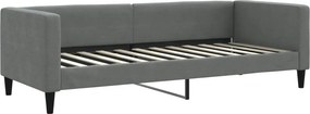 Válenda s přistýlkou a matracemi tmavě šedá 80 x 200 cm textil 3196592