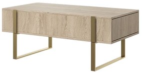Konferenční stolek Verica - dub piškotový / zlaté nožky