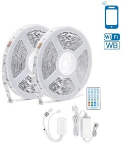 Aigostar - LED RGBW Stmívatelný pásek LED/48W/12V 2x7,5 m Wi-Fi