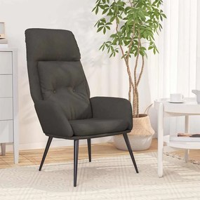 Relaxační křeslo tmavě šedé umělá broušená kůže 341282