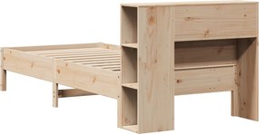 Postel s knihovnou bez matrace 75 x 190 cm masivní borovice 3322855