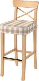 Sedák na židli IKEA Ingolf - barová barva béžová látka vzorované